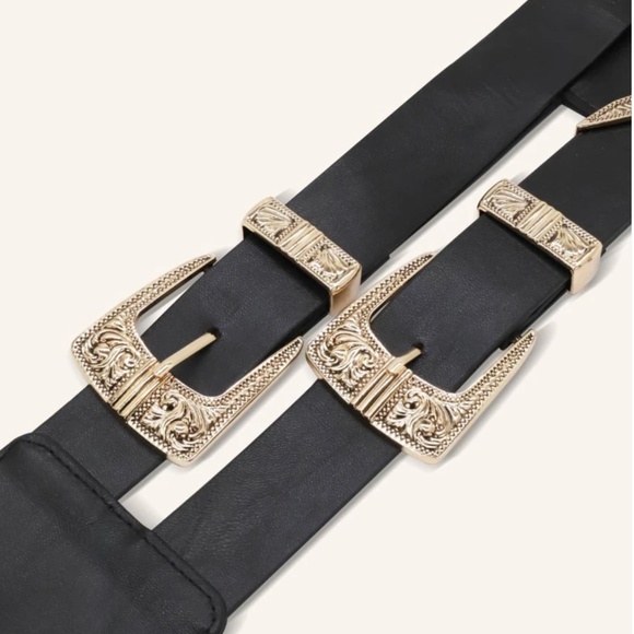 BellanBlue | Accessories | Wide Snap Back Double Buckle Belt | Poshmark